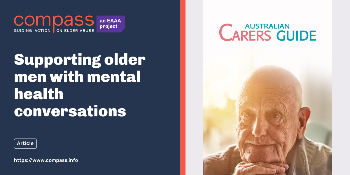 Supporting older men with mental health conversations - Compass