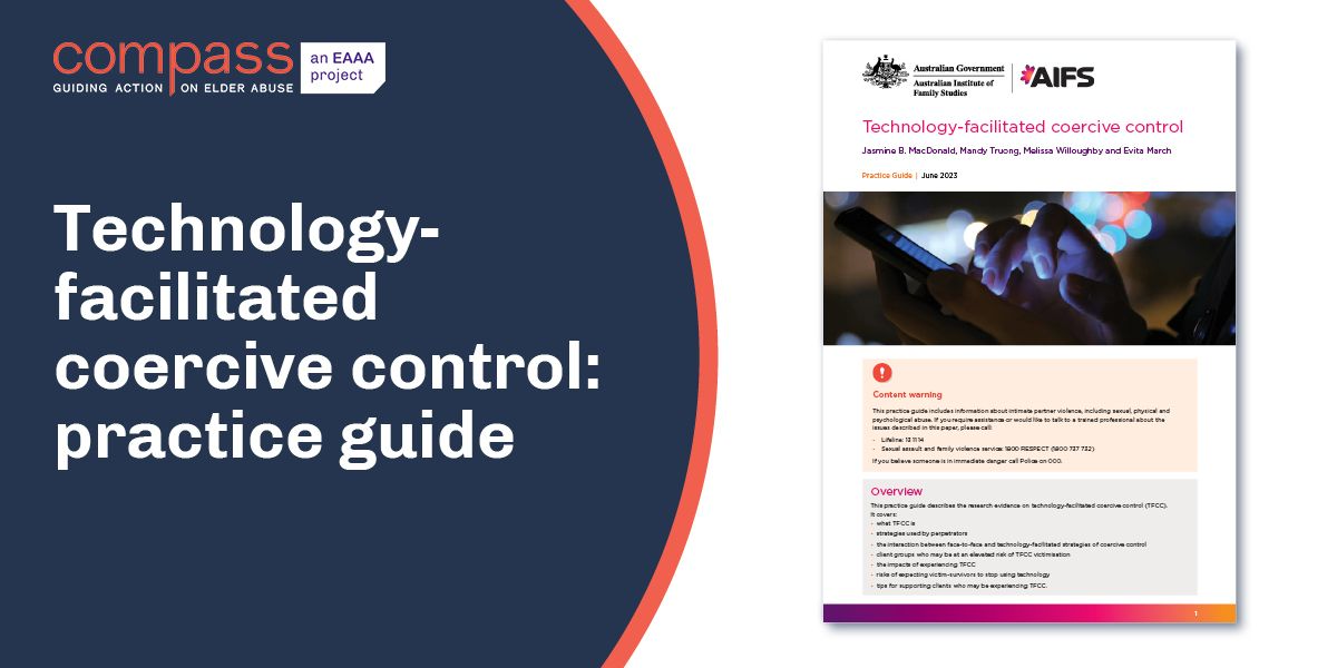 Technology-facilitated coercive control: practice guide - Compass
