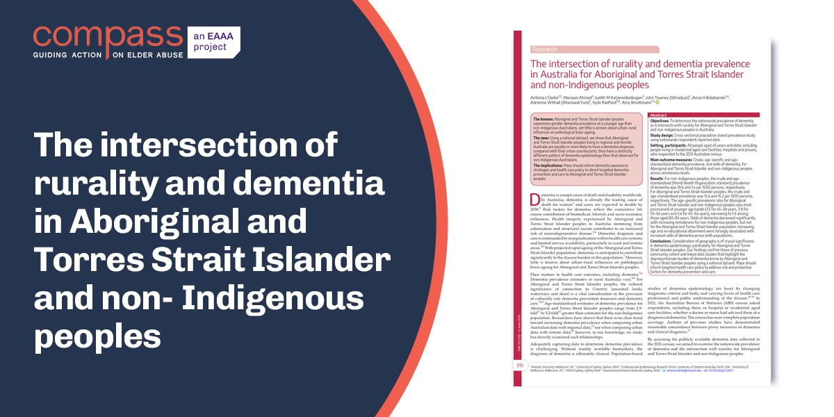 The intersection of rurality and dementia prevalence in Australia for ...