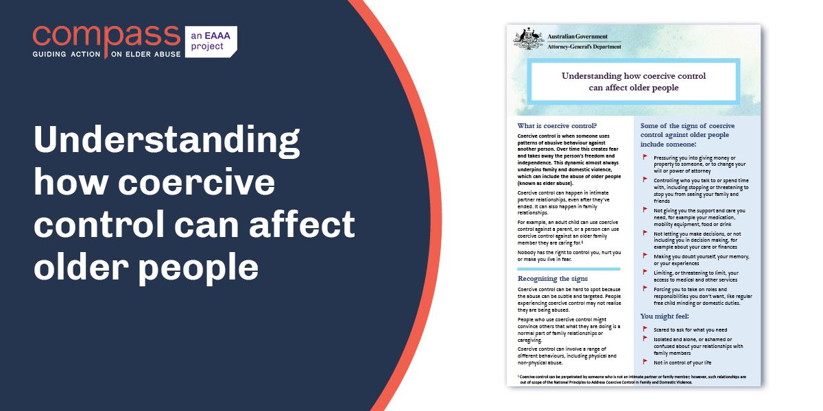 Understanding how coercive control can affect older people - Compass